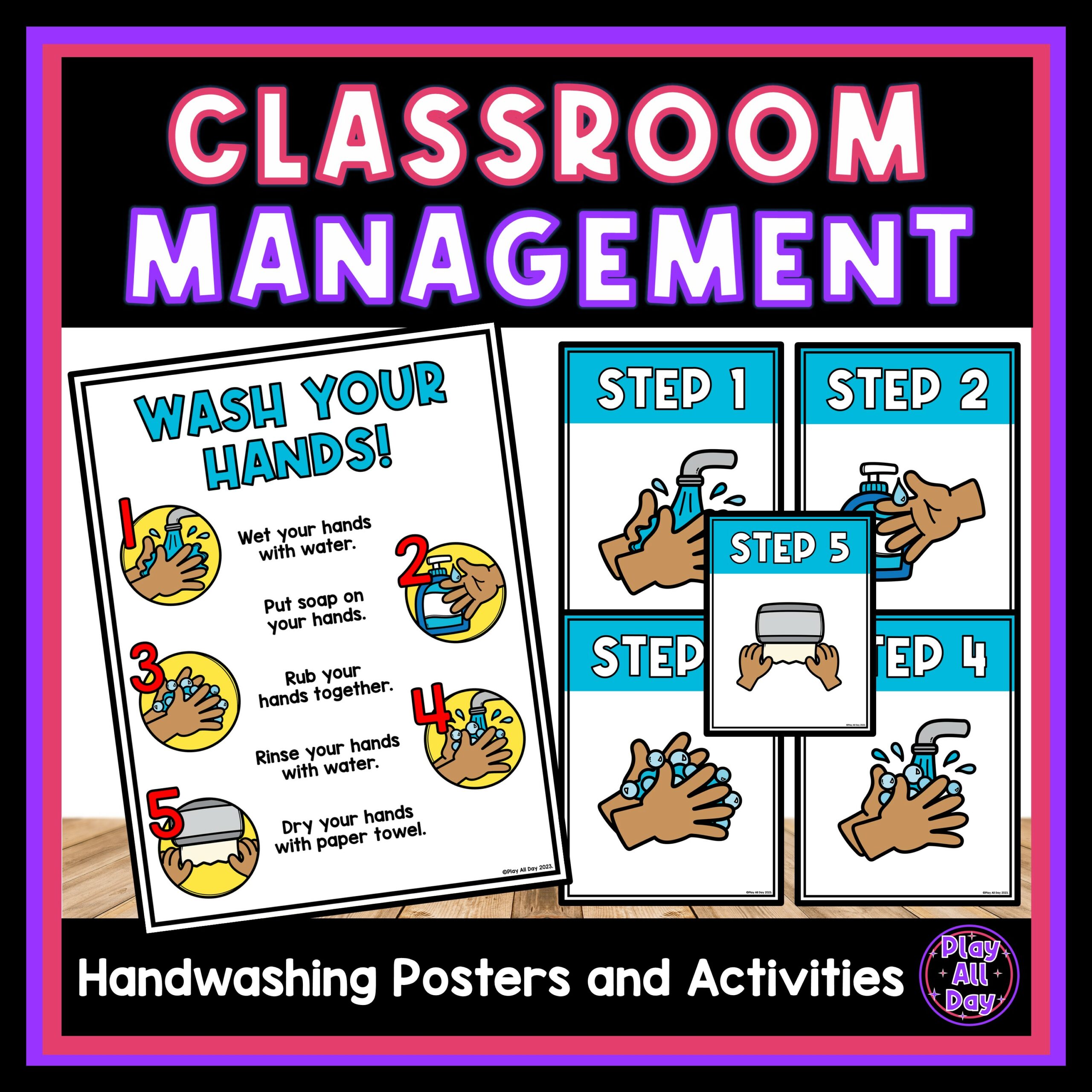 Handwashing Procedures | Handwashing Posters Labels Student Books ...