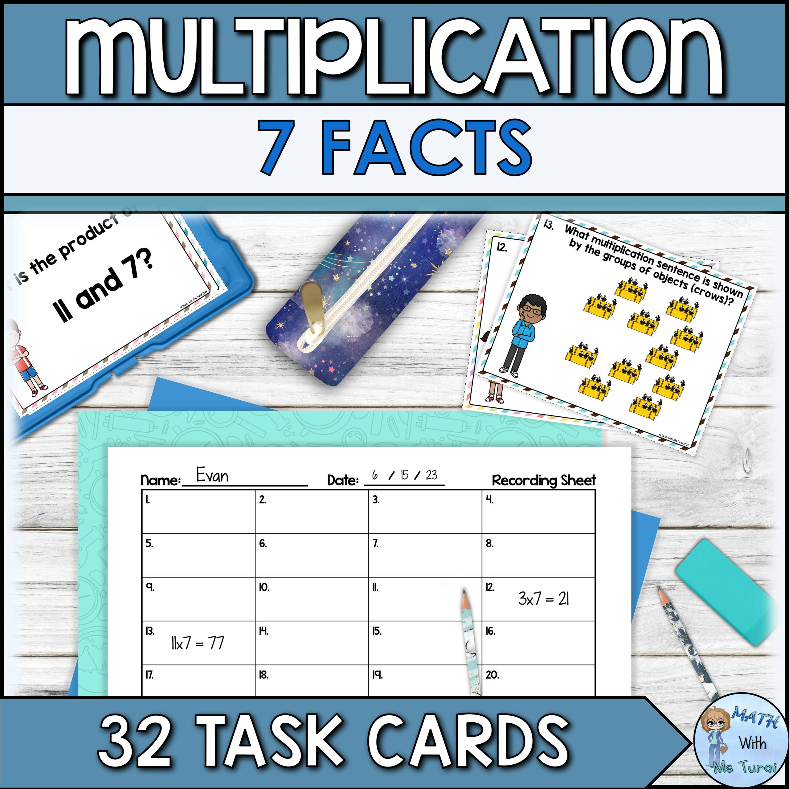 Multiplication Strategies Task Cards 7 Facts Made By Teachers