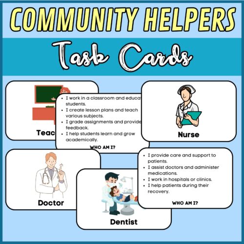 Community Helpers Activity Bundle - Coloring Pages, Word search ...