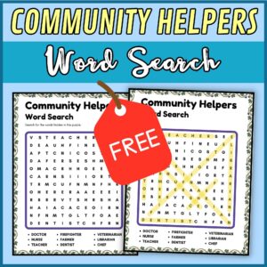 Community Helpers Activity Bundle - Coloring Pages, Word search ...