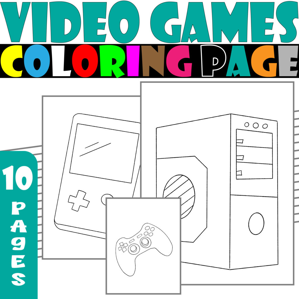 ideo Games Coloring Pages , Video Games coloring Sheets | Made By Teachers