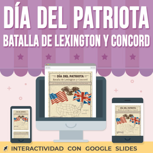 Patriot's Day | Battle of Lexington and Concord Google Slides BUNDLE ...