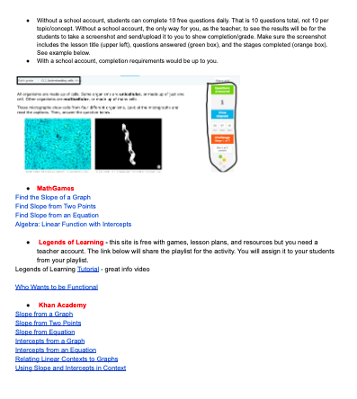 Complete Online Distance Learning 8th Math Prop of Linear Graphs PA.A.2 ...