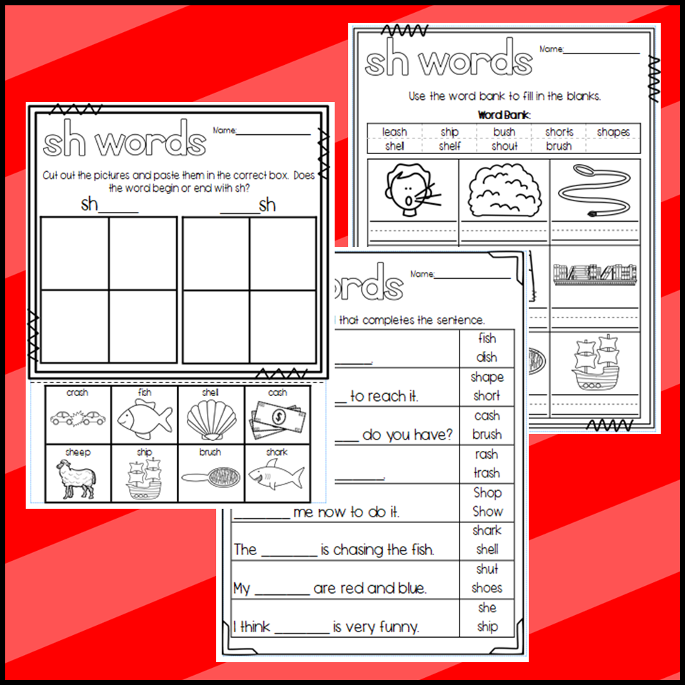 SH Words Worksheets | Made By Teachers