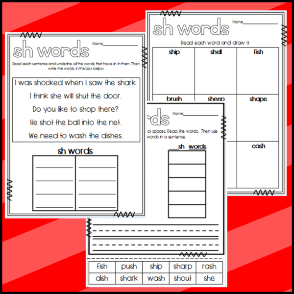 SH Words Worksheets | Made By Teachers