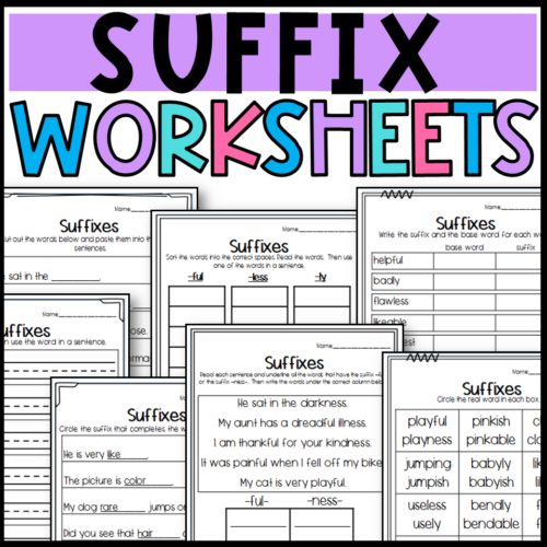 Suffix Worksheets | Made By Teachers