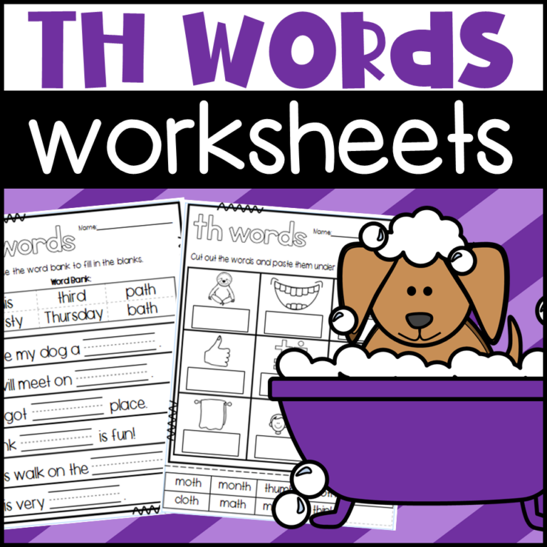 TH Words Worksheets | Made By Teachers