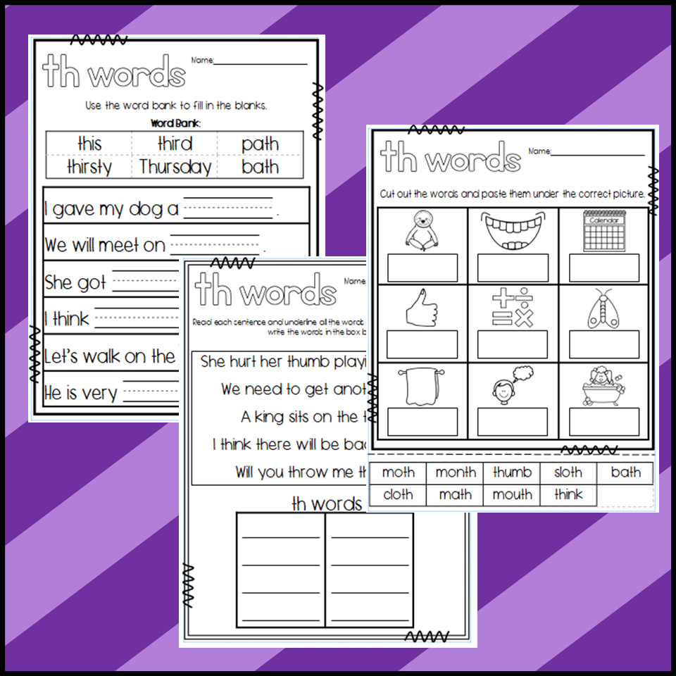 TH Words Worksheets | Made By Teachers