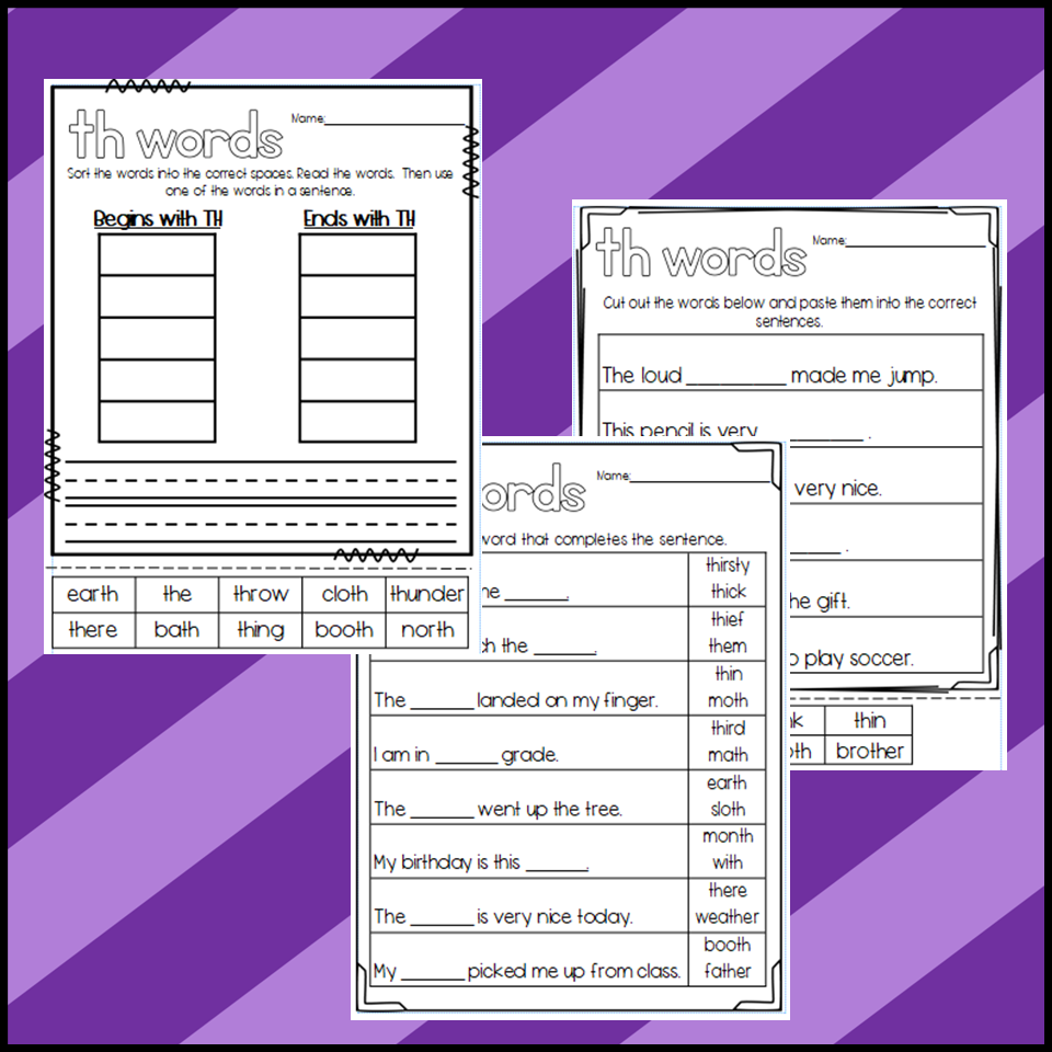TH Words Worksheets | Made By Teachers