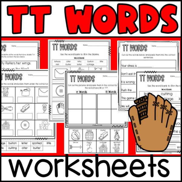 TT Words No Prep Worksheets: Double Letters | Made By Teachers