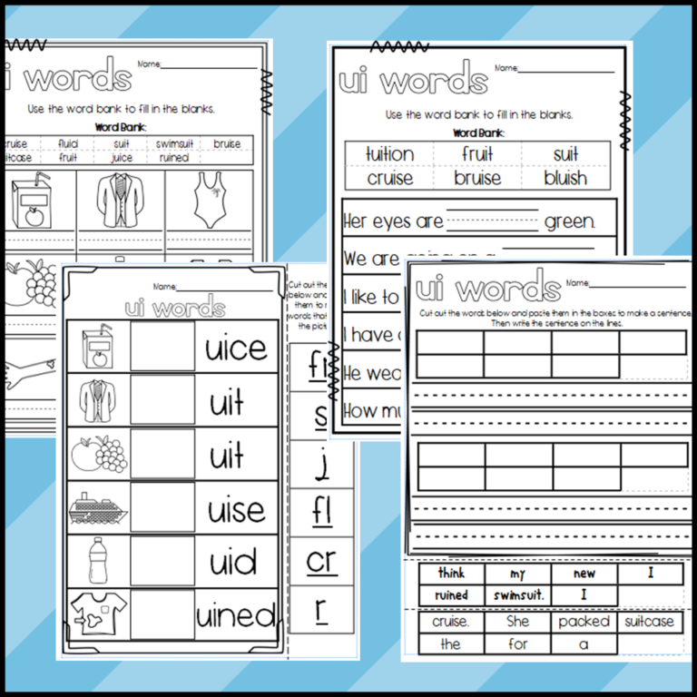 UI Words Phonics Worksheets | Made By Teachers