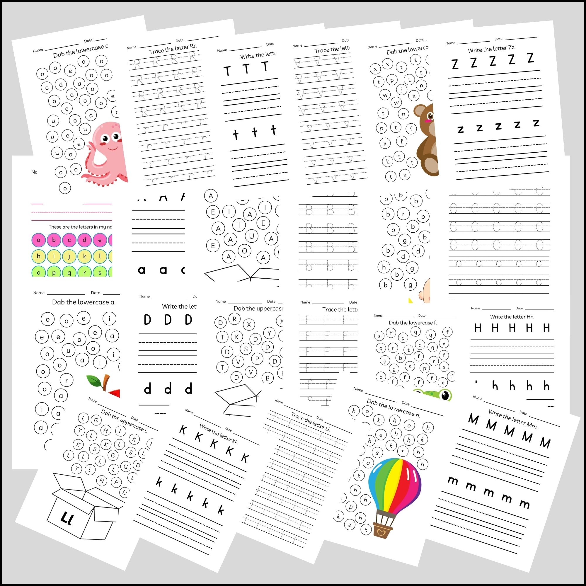 Alphabet Printable Toddler Activities Preschool worksheet | Made By ...
