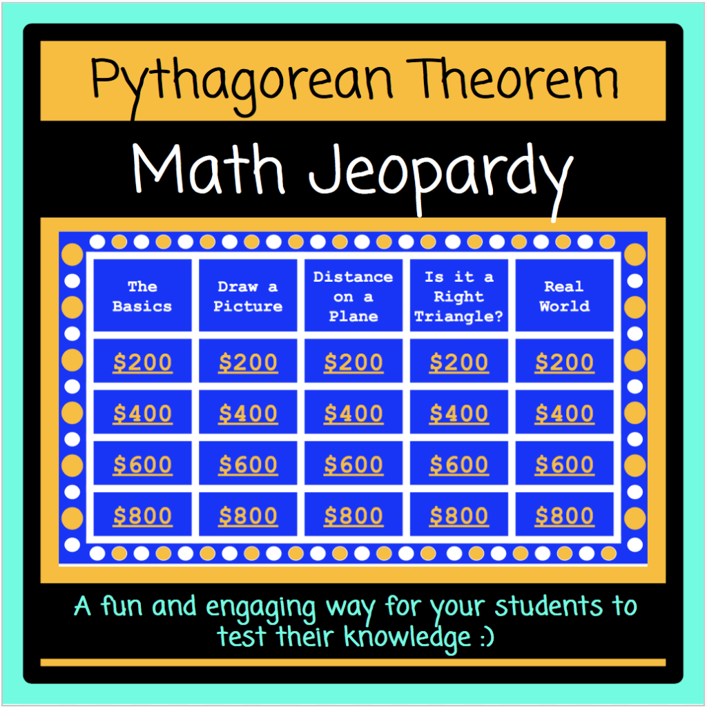 Pythagorean Theorem Jeopardy Style Review Game | Made By Teachers