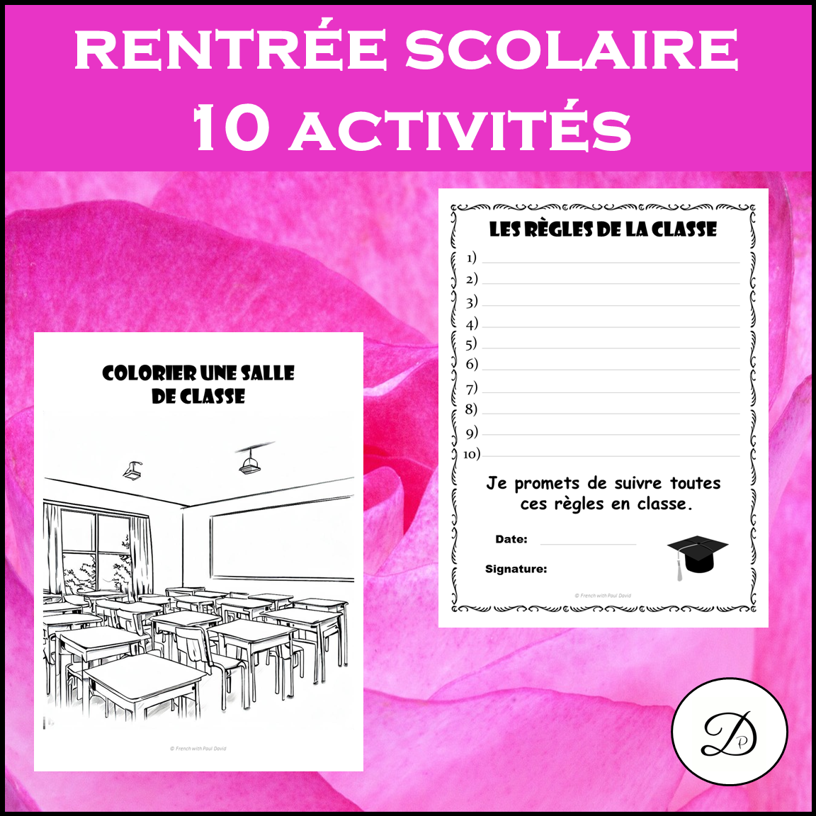 10 activités pour la rentrée scolaire / French Back-to-School ...