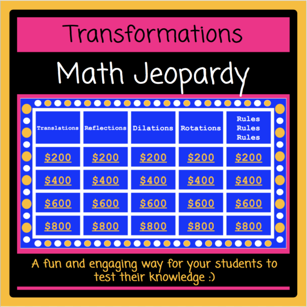 Transformations Jeopardy Style Review Game | Made By Teachers