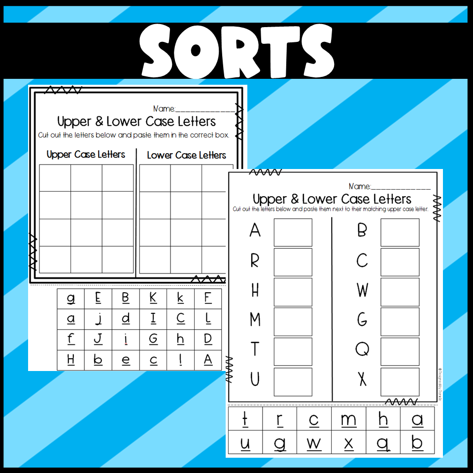 Upper and Lower Case Letter Worksheets and Sorts | Made By Teachers