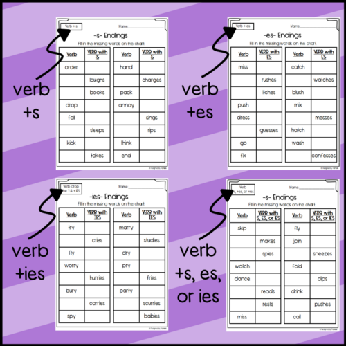 Verbs with S Endings Worksheets | Made By Teachers