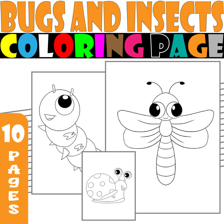 All About BUGS AND INSECTS Bundle, BUGS AND INSECTS Coloring Bundle ...