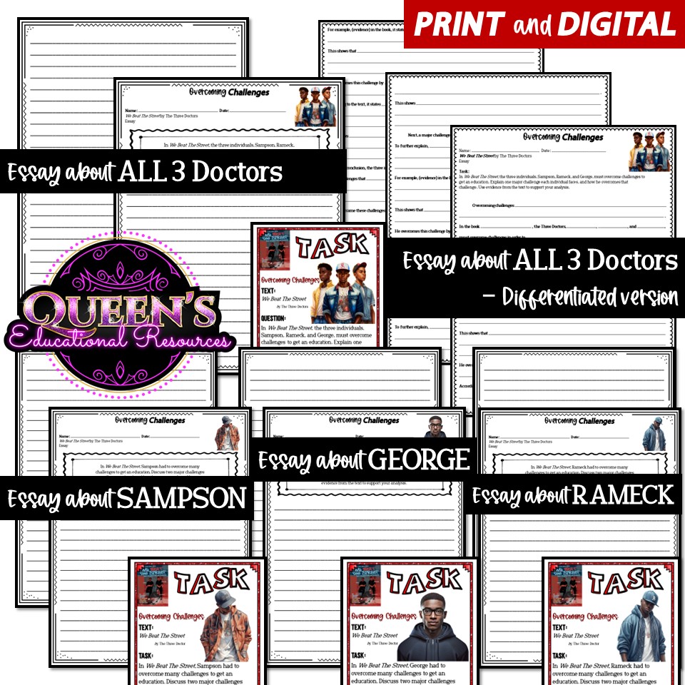 We Beat The Street Writing Assignments Bundle | Made By Teachers