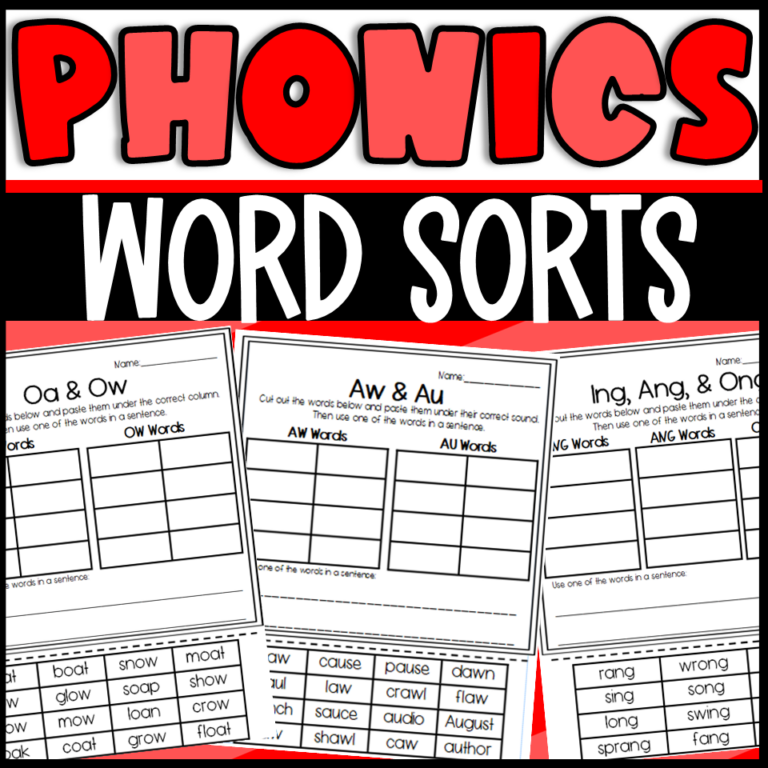 Word Sorts for Phonics Skills | Made By Teachers