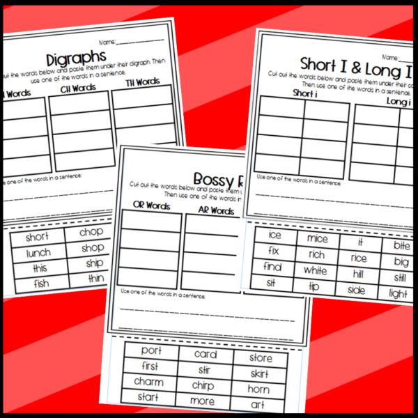 Word Sorts for Phonics Skills | Made By Teachers