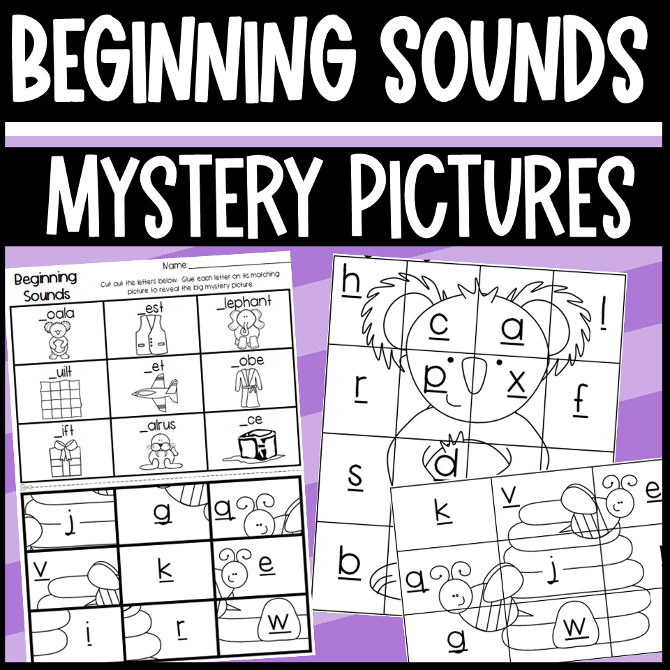 Beginning Letter Sounds Mystery Picture Worksheets | Made By Teachers