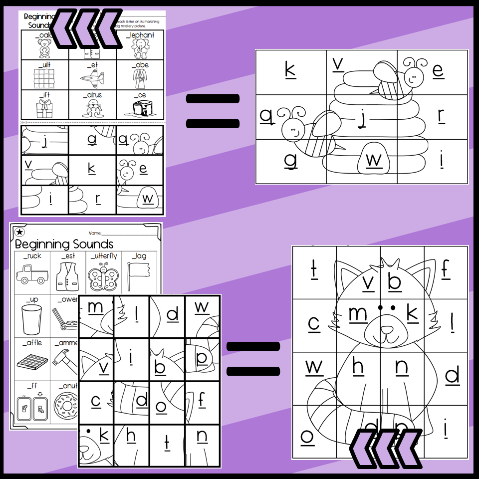 Beginning Letter Sounds Mystery Picture Worksheets | Made By Teachers