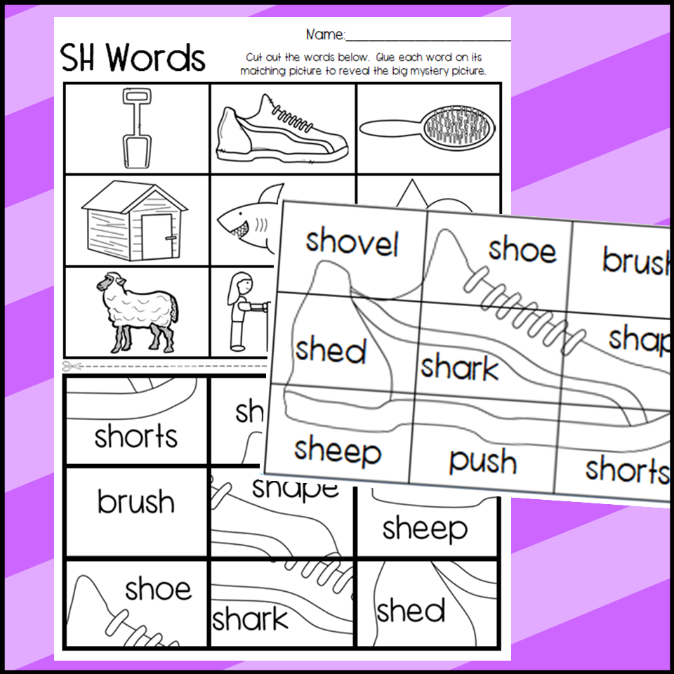 CH SH TH WH Digraphs Mystery Picture Worksheets | Made By Teachers