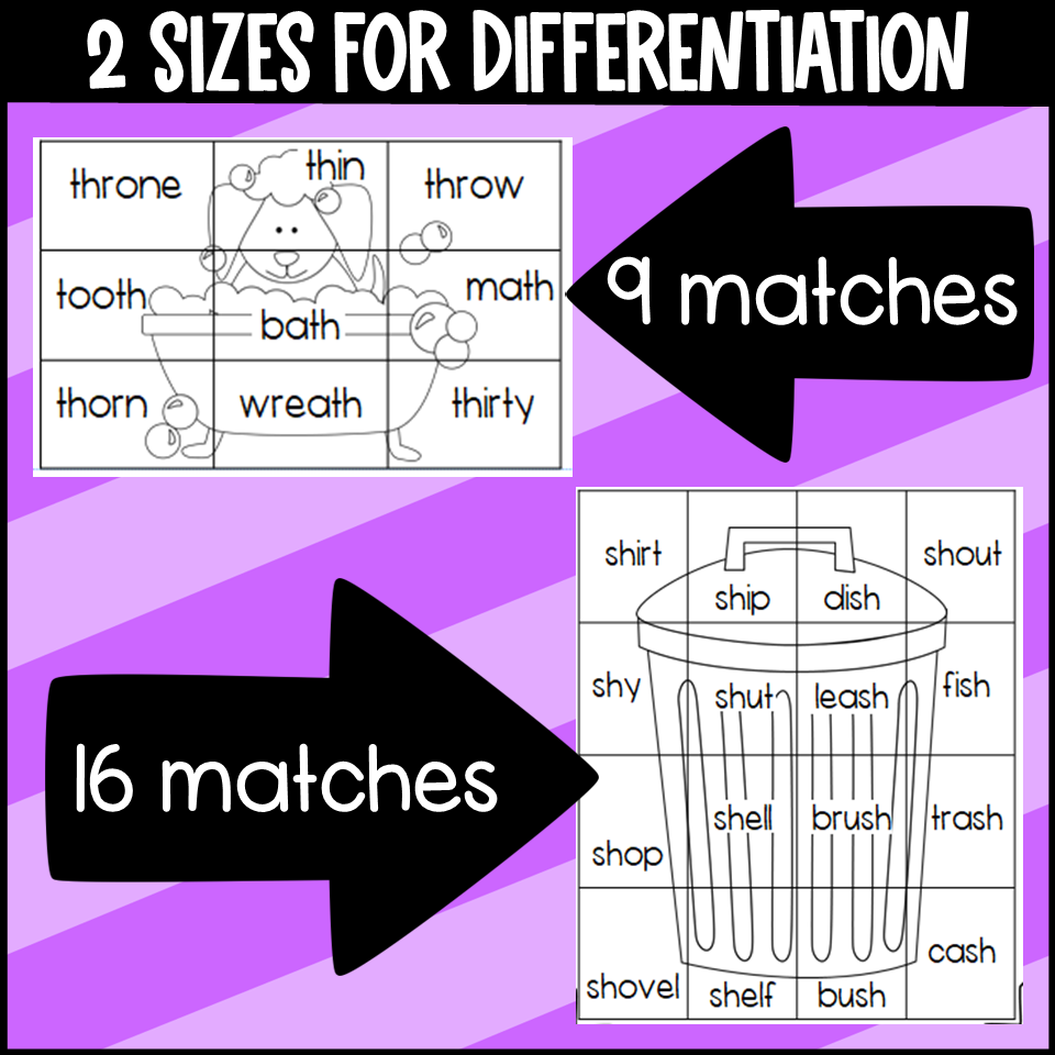 CH SH TH WH Digraphs Mystery Picture Worksheets | Made By Teachers