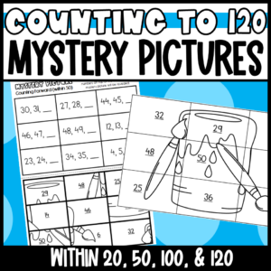 Counting Forward and Backward in 20, 50, 100, & 120: Mystery Picture ...