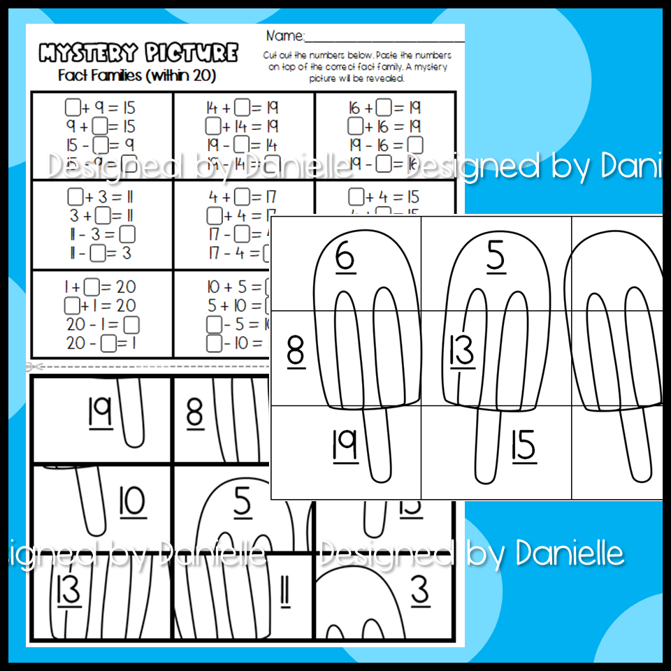 Fact Family Worksheets Mystery Pictures | Made By Teachers