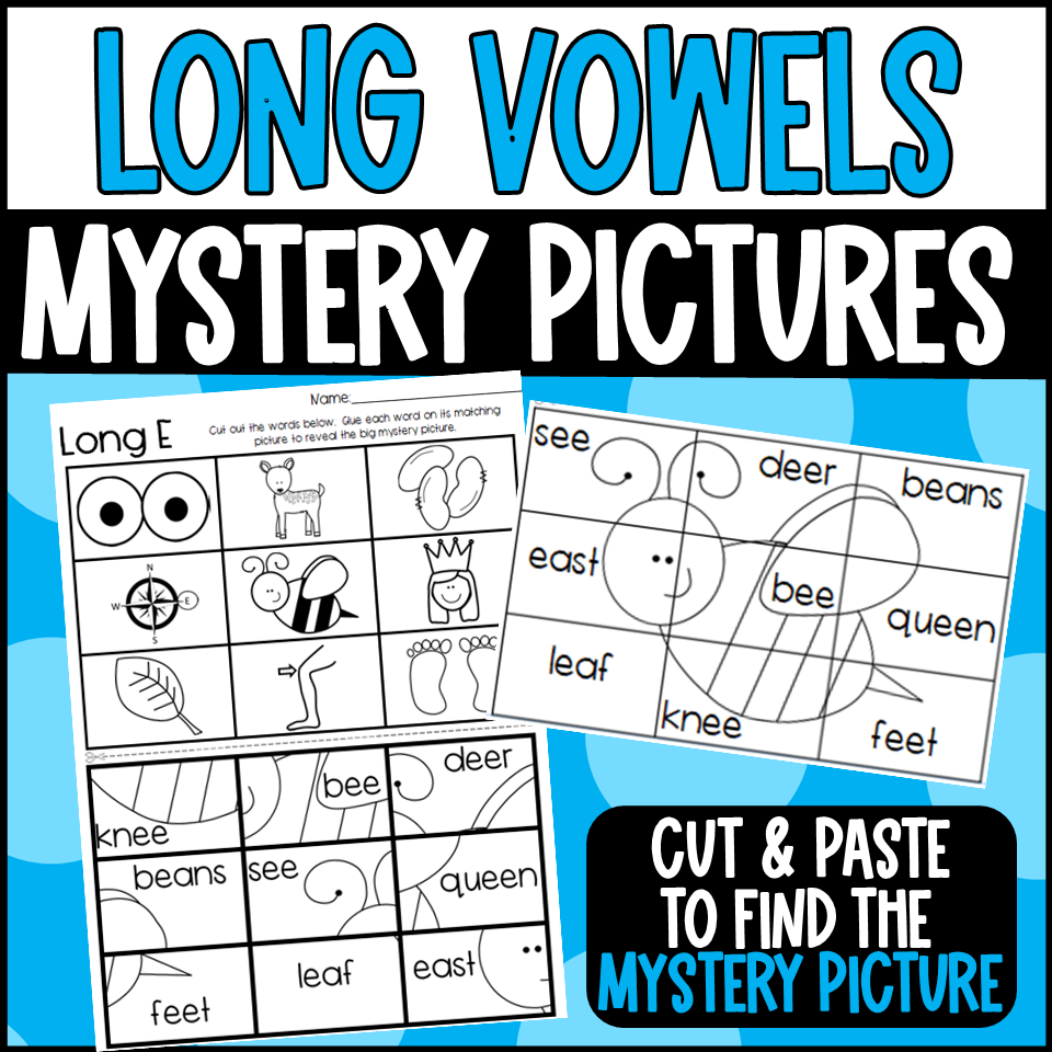 Long Vowels Mystery Picture Worksheets | Made By Teachers