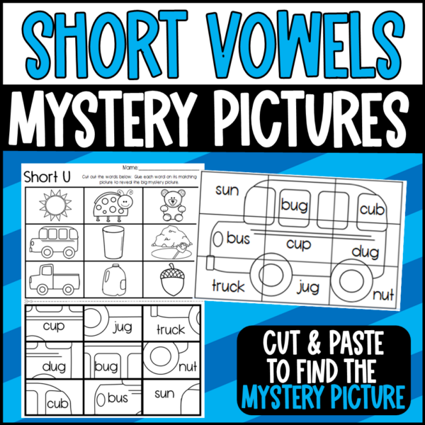 Short Vowels Mystery Picture Worksheets | Made By Teachers