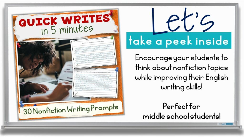 Daily Quick Writes Nonfiction Writing Prompts Morning Work | Made By ...