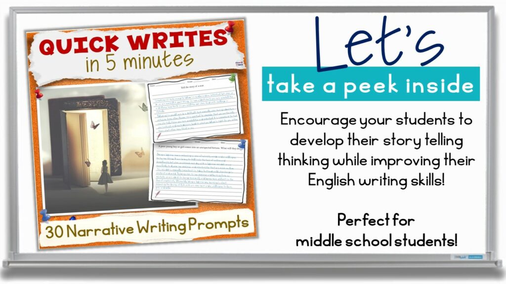 Daily Quick Writes Narrative Writing Prompts Morning Work - Print and ...
