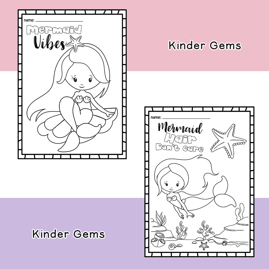 Happy Mermaids Coloring Pages | Under The Sea | Ocean Unit ...