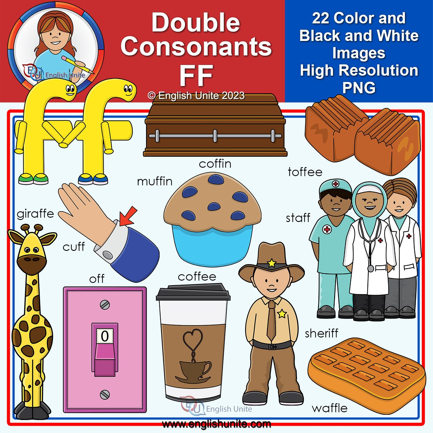Clip Art - Double Consonants FF | Made By Teachers