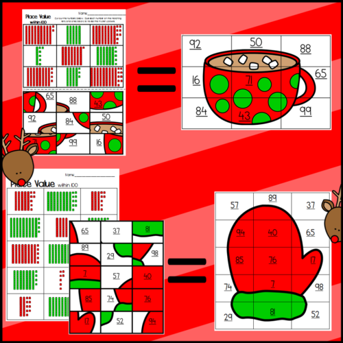 CHRISTMAS Place Value Mystery Pictures: Tens and Ones Christmas ...