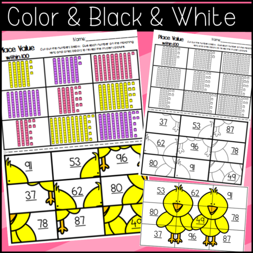 Easter Themed Place Value Mystery Pictures: Tens and Ones: within 20 ...