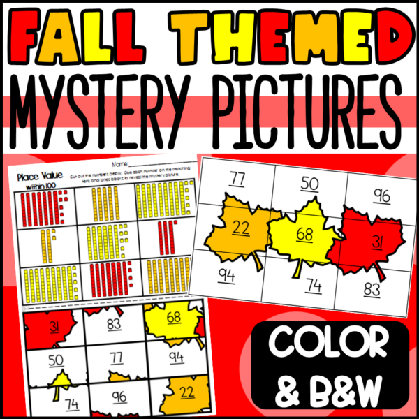Fall Themed Place Value Mystery Pictures: Tens and Ones: within 20 ...