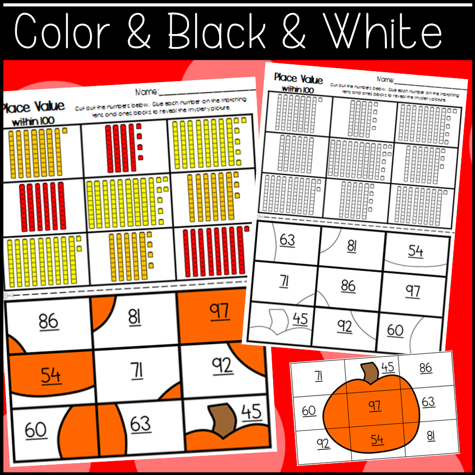 Fall Themed Place Value Mystery Pictures: Tens and Ones: within 20 ...
