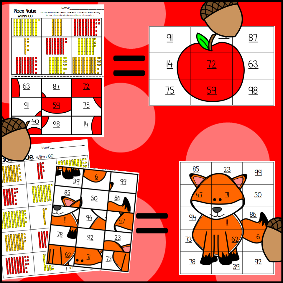 Fall Themed Place Value Mystery Pictures: Tens and Ones: within 20 ...