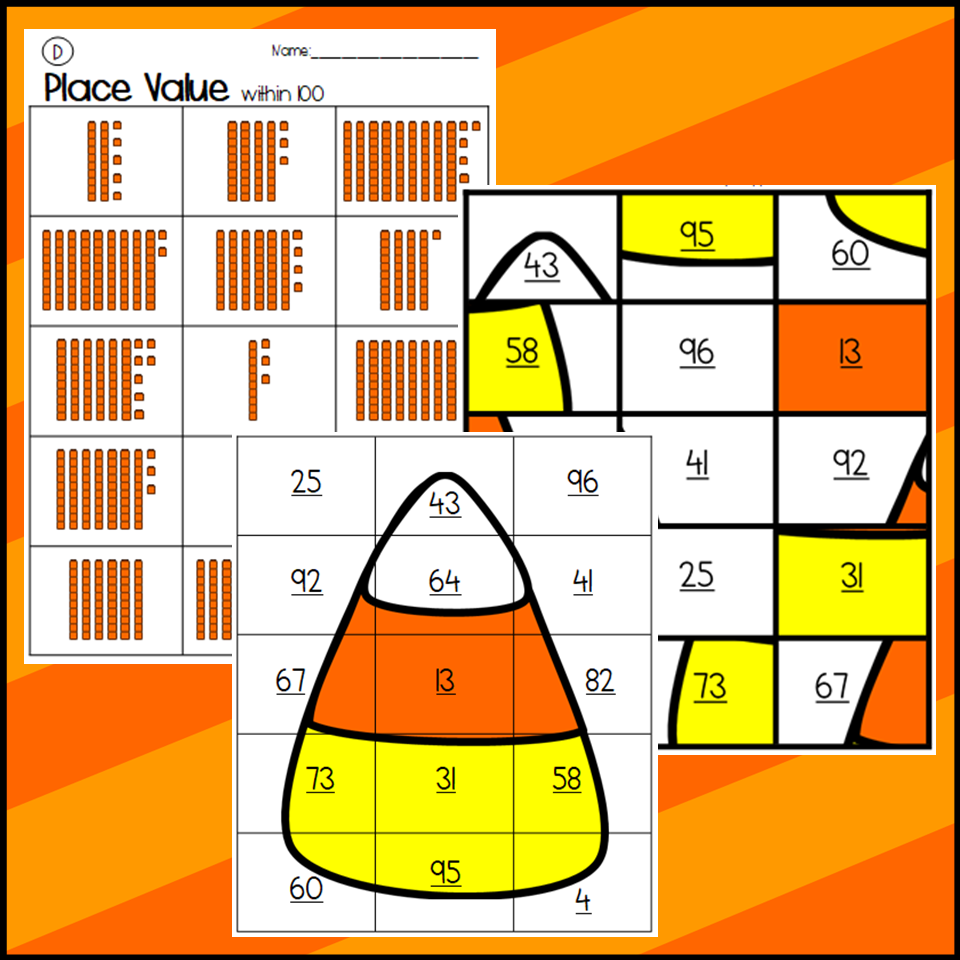 Halloween Place Value Mystery Pictures: Tens and Ones: within 20 & 100 ...