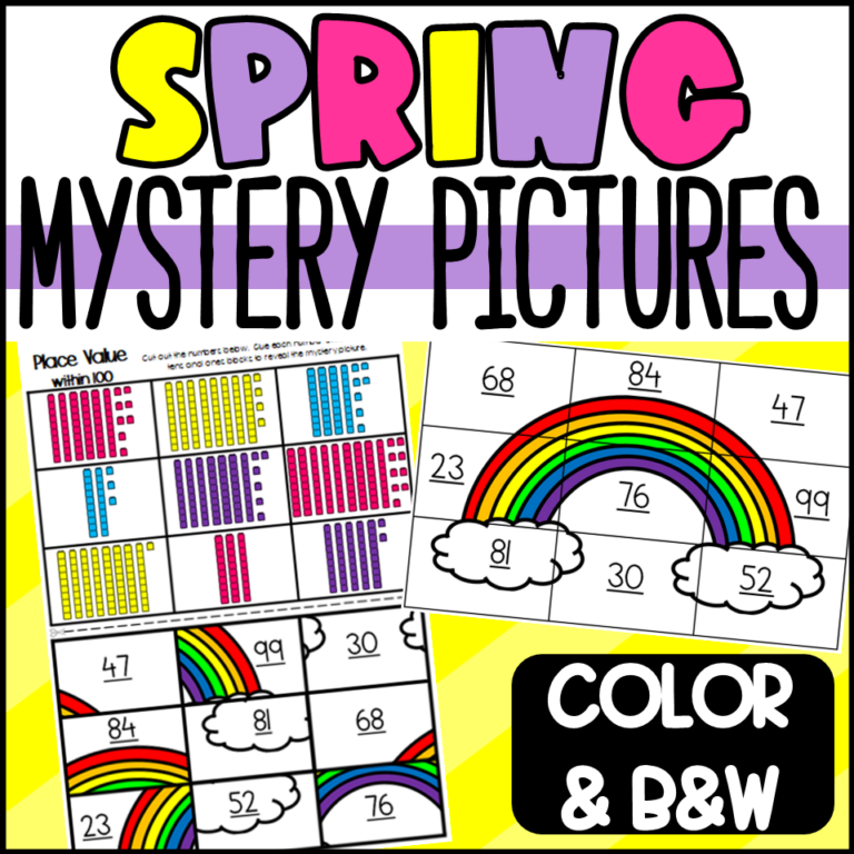 Spring Themed Place Value Mystery Pictures: Tens and Ones: within 20 ...