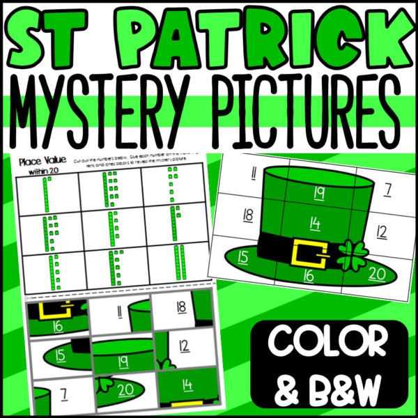 St Patrick's Day Place Value Mystery Pictures: Tens and Ones: within 20 ...