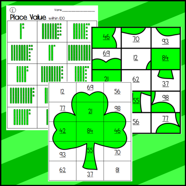 St Patrick's Day Place Value Mystery Pictures: Tens and Ones: within 20 ...