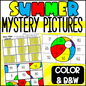 Summer Themed Place Value Mystery Pictures: Tens and Ones: within 20 ...