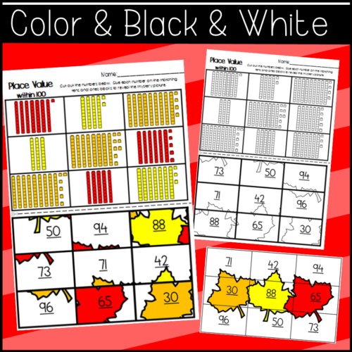 Thanksgiving Themed Place Value Mystery Pictures: Tens and Ones: within ...
