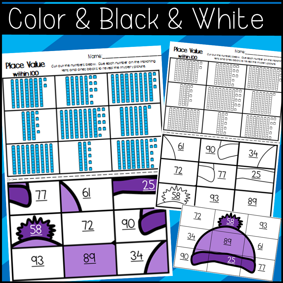 WINTER Themed Place Value Mystery Pictures: Tens and Ones: within 20 ...