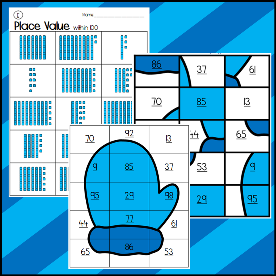 WINTER Themed Place Value Mystery Pictures: Tens and Ones: within 20 ...